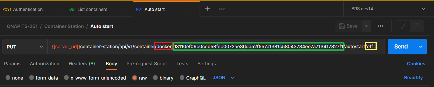 QNAP Container Station API with Postman - Brian Prom Blog