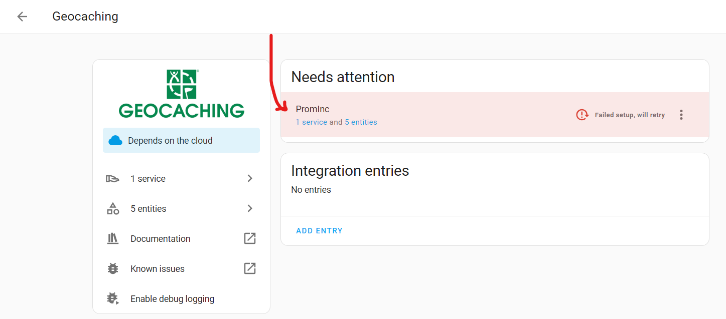 Home Assistant Integration "Failed setup, will retry" - Brian Prom Blog